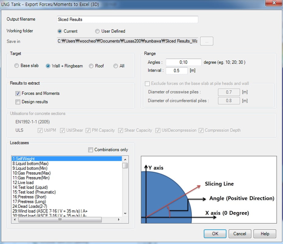 3D Shell model sectional force / design review - LNG SYSTEM